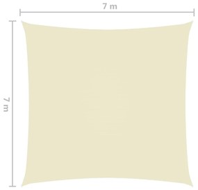 vidaXL Stínící plachta oxfordská látka čtvercová 7 x 7 m krémová