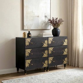 Servírovací skříň 2 ks 60 x 33 x 75 cm Masivní mangové dřevo 3310157