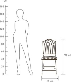 Butlers MANDALA GARDEN Židle set 2 ks - tm. hnědá