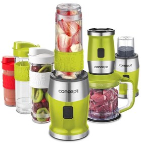 Concept - Smoothie mixér Fresh&Nutri, s příslušenstvím, zelená sm3393