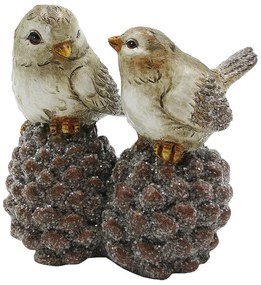 Ptáčci na šiškách, polyresinová dekorace - ALA159