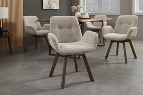 Designová otočná židle Yanisin taupe / hnědá