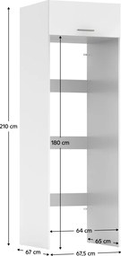 Kondela Skříňka nad pračku a sušičku, bílá, JERGI