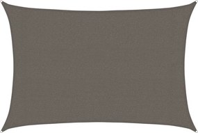 Plachta proti slunci 160 g/m² antracitová 3 x 4 m HDPE 311072