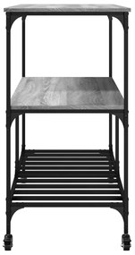 Kuchyňský vozík šedý sonoma 100x50x95 cm kompozitní dřevo