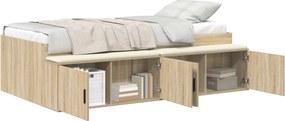 Rám postele se zásuvkou Sonoma dub 90 x 190 cm Kompozitní dřevo 3335207