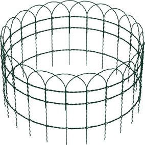 Zahradní plot Wiltec – 0,4 × 25 m, 9 × 15 cm, zelená (65270)