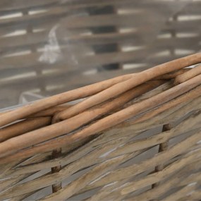 Květináč na balkon 2 ks proutěný s PE výstelkou 40 cm 246828
