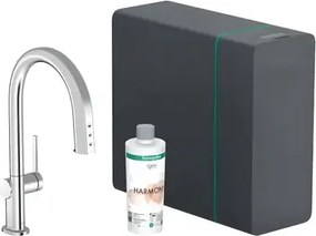 Hansgrohe SodaSystem sBox chrom / Dřezová baterie / výsuvná koncovka /