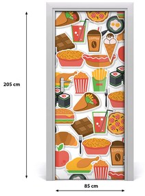 Fototapeta na dveře samolepící fast food 85x205 cm