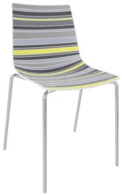 GABER - Židle COLORFIVE NA - šedožlutá/chrom