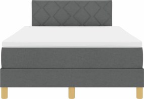 Postel s boxspringem s polštářem Tmavě šedá 120 x 200 cm textil 3338987