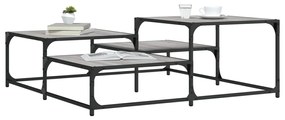 Konferenční stolek šedý sonoma 107x107x40 cm kompozitní dřevo - Default Title