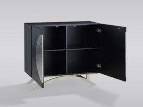 Komoda Stilig ST832 100 cm černá/stříbrná