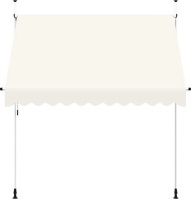 Ručně zatahovací markýza 250 cm krémová 143695