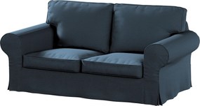 Potah na pohovku IKEA  Ektorp 2-místná, rozkládací, STARÝ MODEL barva modrá látka pletený vzor