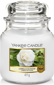 Yankee Candle vonná svíčka Classic ve skle střední Camellia Blossom