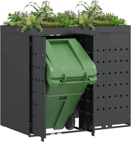 Úložný box na 2 popelnice Antracit 136 x 77,5 x 121,5 cm 3394743