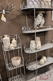 Šedý kovový retro stojan na květiny Storage rack - 91*36*168 cm