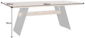 Moebel Living Dubový jídelní stůl Drome 240 x 100 cm