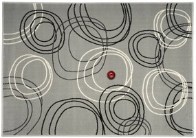 Alfa Carpets Kusový koberec Kruhy grey ROZMĚR: 190x280