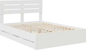 Rám postele se zásuvkou Bílá 160 x 200 cm Inženýrské dřevo 3411489
