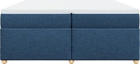 Box spring postel s matrací modrá 200x200 cm textil 3285407