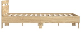 Rám postele s čelem dub sonoma 120 x 190 cm kompozitní dřevo 3207450
