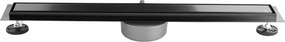 Rea Neox Pro Black, odtokový sprchový žlab 80 cm, černá matná, REA-G7803
