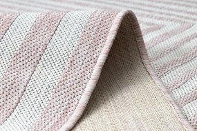 Dywany Łuszczów, Kusový koberec Sion Sisal Labirinth 22376 pink/ecru – na ven i na doma, 80x150, růžová, chodba / předsíň