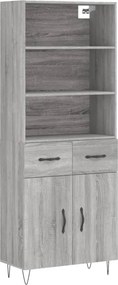 Skříň highboard šedá sonoma 69,5 x 34 x 180 cm kompozitní dřevo 3200551