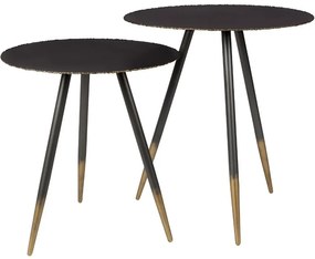 OnaDnes -20% Set dvou kovových konferenčních stolků DUTCHBONE Stalwart 40/45 cm