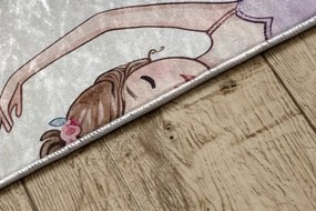 Dětský koberec protiskluzový BAMBINO 61600 krémový / růžový
