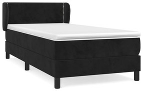 vidaXL Box spring postel s matrací černá 80 x 200 cm samet