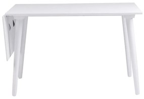 Bílý jídelní stůl Rowico Lotte Leaf, 120 x 80 cm