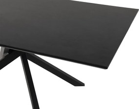 Vikio Jídelní set pro 4 osoby 180x90 cm černý, krémová látka VJS208-4K