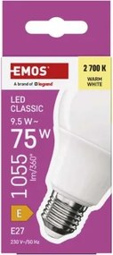 Emos lighting LED žárovka Classic A60 / E27 / 9,5 W (75 W) / 1055 lm / teplá bílá 1525733280