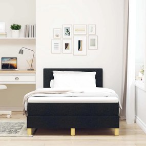 Postel s boxspringem s polštářem Černá 120 x 190 cm textil 3338904