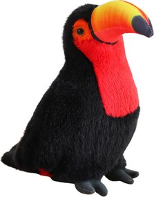 LEAN Toys Plyšový tukan maskot plyšová hračka červený 35 cm