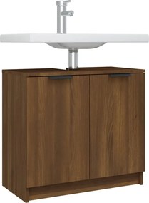 vidaXL Koupelnová skříňka hnědý dub 64,5x33,5x59 cm kompozitní dřevo [817065]