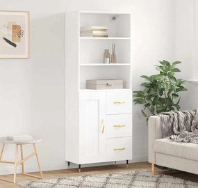 vidaXL Skříň highboard 69,5 x 34 x 180 cm kompozitní dřevo [3189997] Barva: Bílá