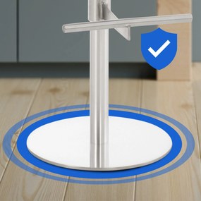 Barová židle Cadiz látka nerezová ocel – tmavě šedá