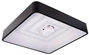 T-LED SMART Tuya LED svítidlo RENDO 48W CCT hranaté černé SMART Tuya LED svítidlo RENDO 48W CCT hranaté černé