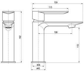 RAV Slezák NL126.0BMAT - Umyvadlová baterie NIL 16,2 cm matná bílá