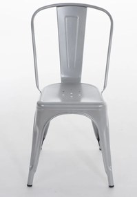 Zahradní židle Lynden - kov | stříbrná