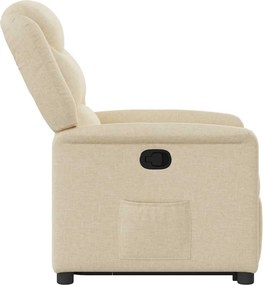 Zvedací polohovací křeslo krémové textil 3303202