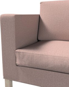 Potah na pohovku IKEA  Karlanda rozkládací, krátký barva růžová látka pletený vzor