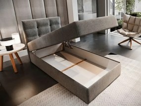 Čalouněná postel boxspring GLORIEN VELVET 90x200 cm šedá Matrace: Matrace Bonell pružinová