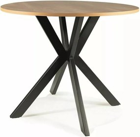 Jídelní stůl Talia II 90 cm dub přírodní/černý