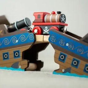 Bigjigs Rail Pirátský vlak + 3 koleje / od 3 let